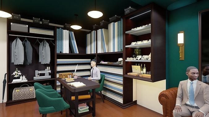 3D model Kingsman-Tailored cloth shop VR / AR / low-poly | CGTrader