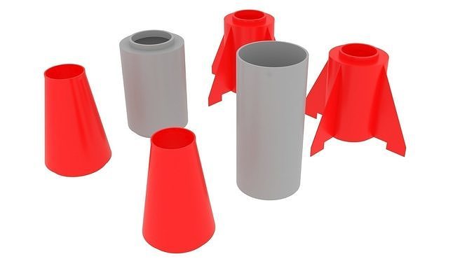 Lego Rockets Disassembled 3D model | CGTrader