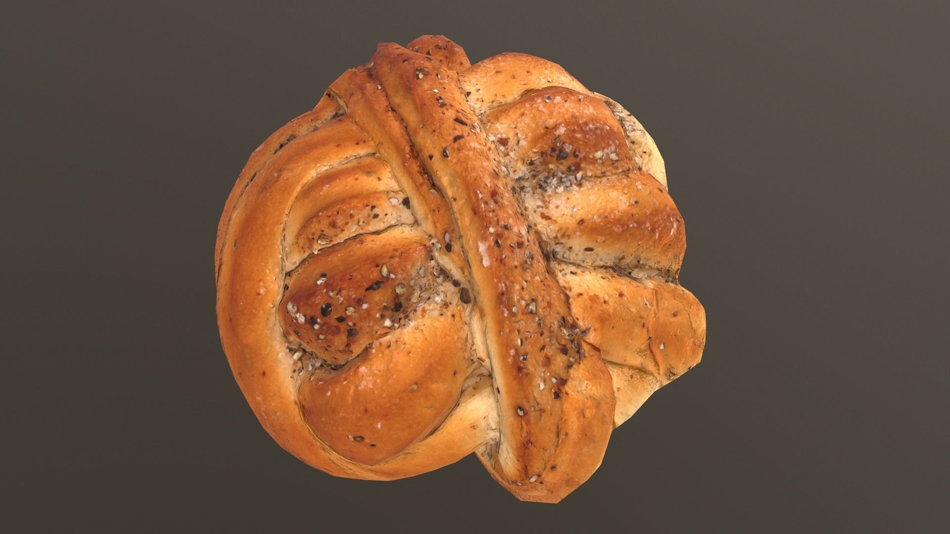 3D model Round Challah Bread AR VR PBR Lowpoly with game ready 3d Model ...