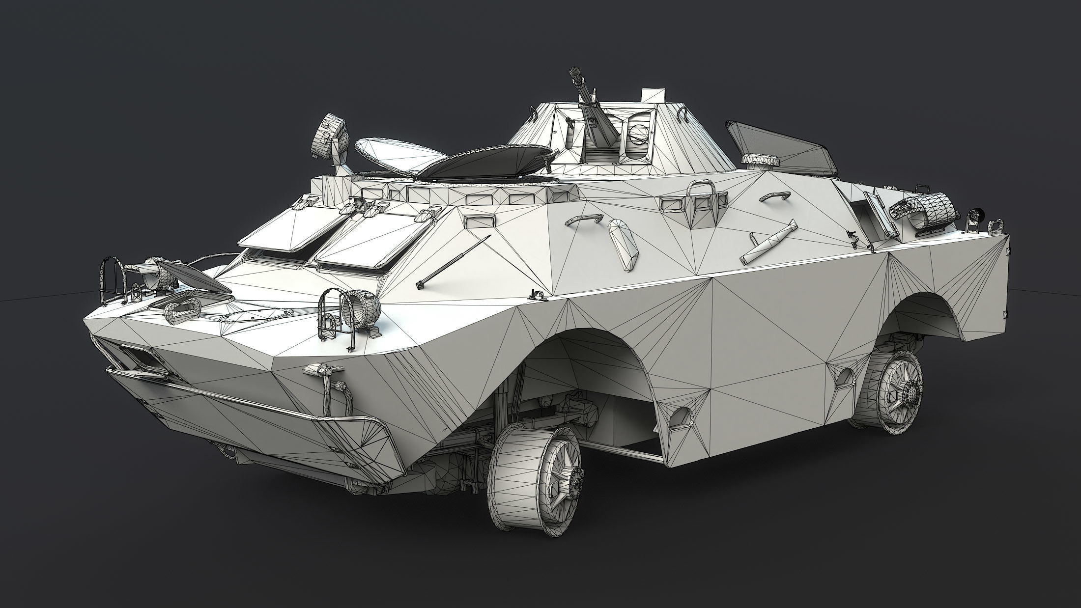 3D model BRDM-2 Destroyed VR / AR / low-poly | CGTrader