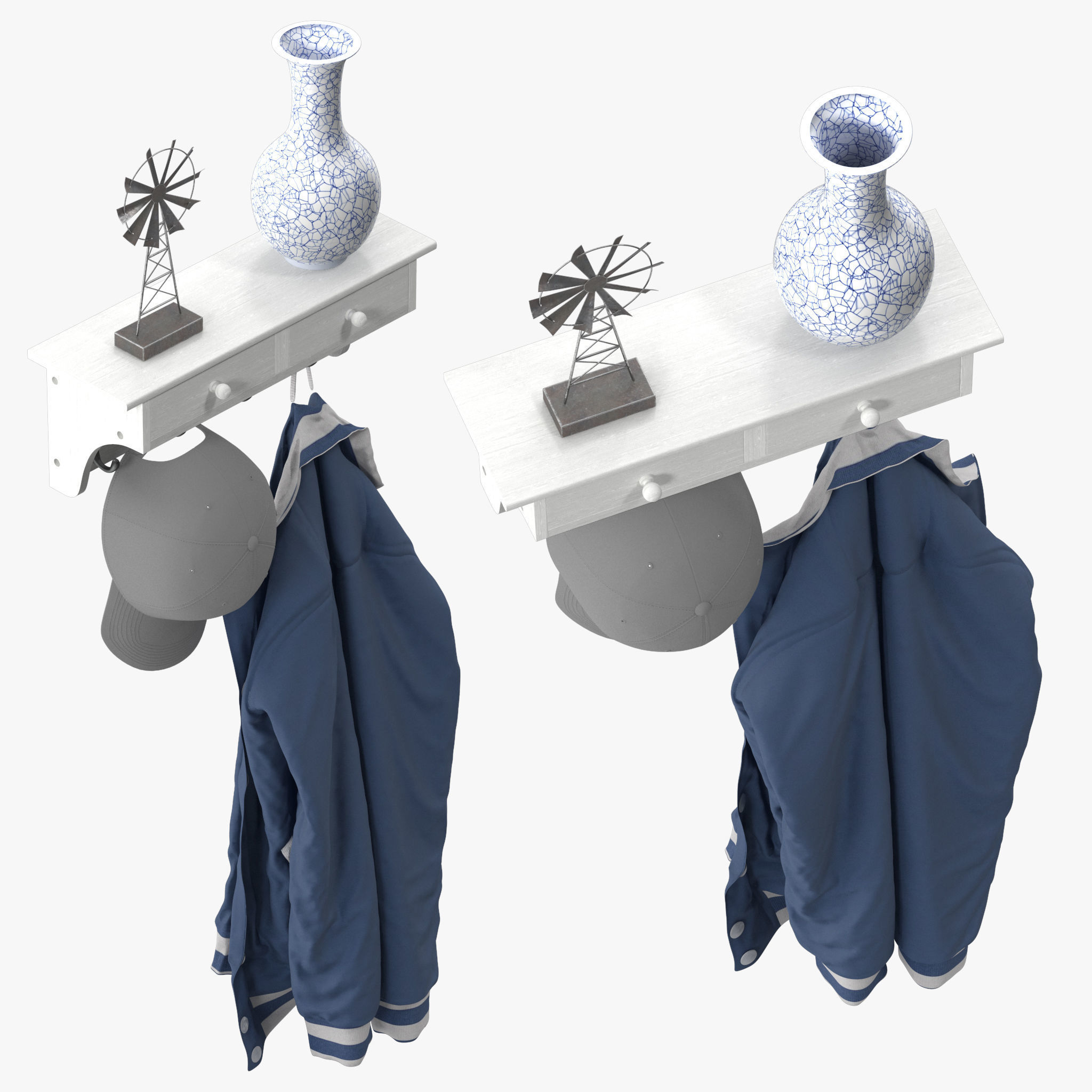 Coat Rack Wall Mount 3D model | CGTrader