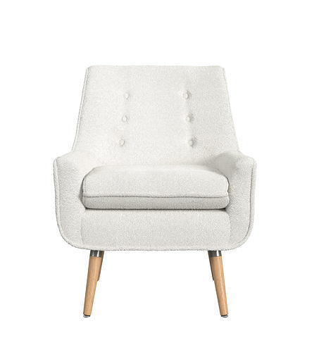 white capitone button style armchair 3D model | CGTrader