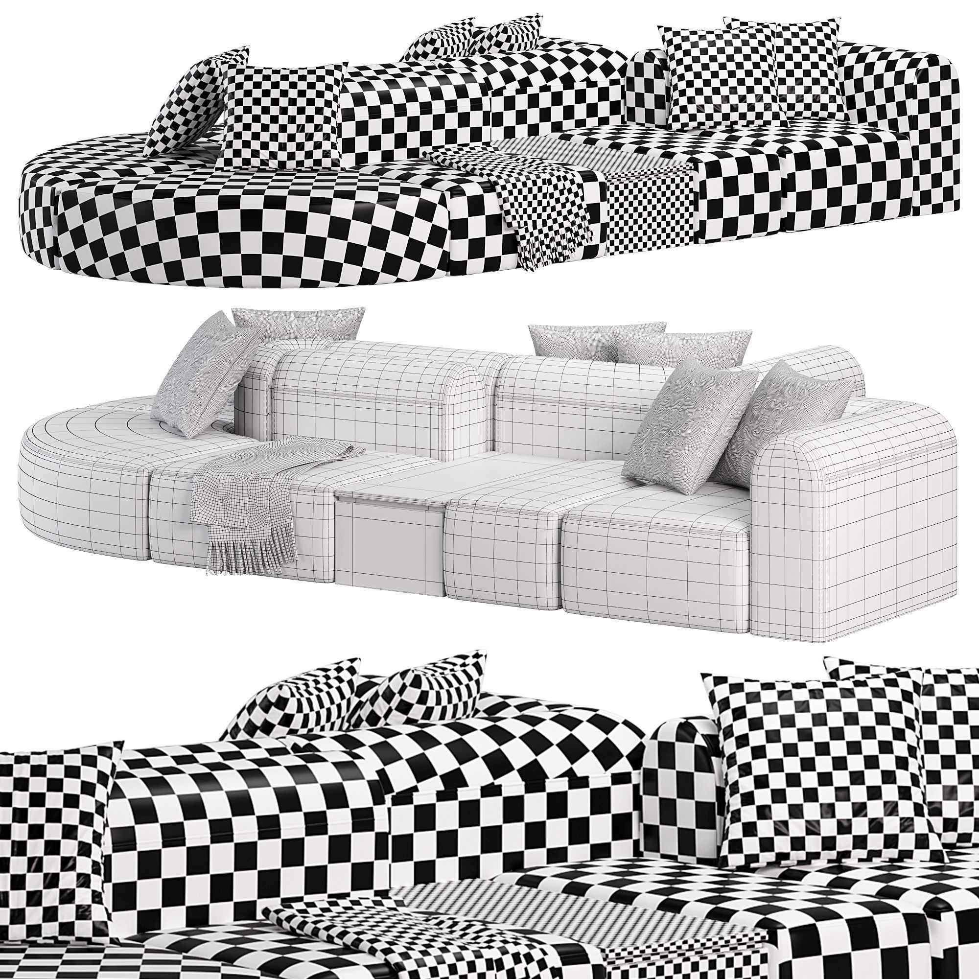 Neri Hu Evolves Joseph Hoffman s Iconic Chair With Blocks 3D model ...