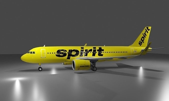 3D model Spirit Airlines airbus a320neo 3D model VR / AR / low-poly ...