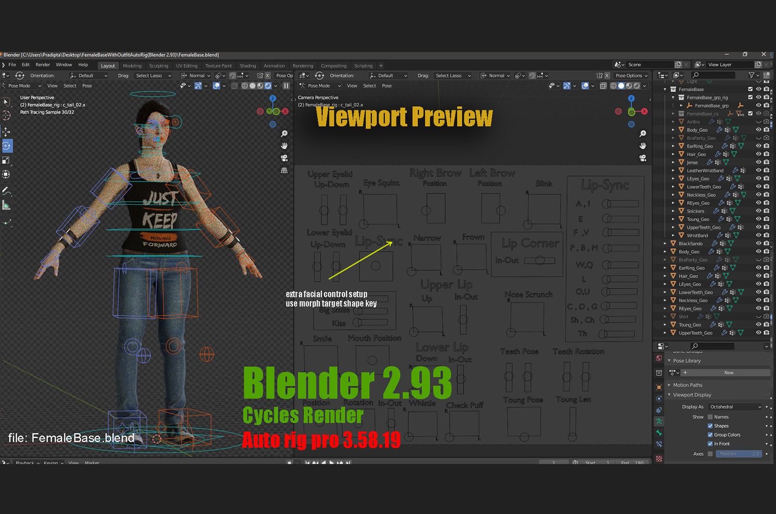 3D model Professional Girl Rig VR / AR / low-poly | CGTrader
