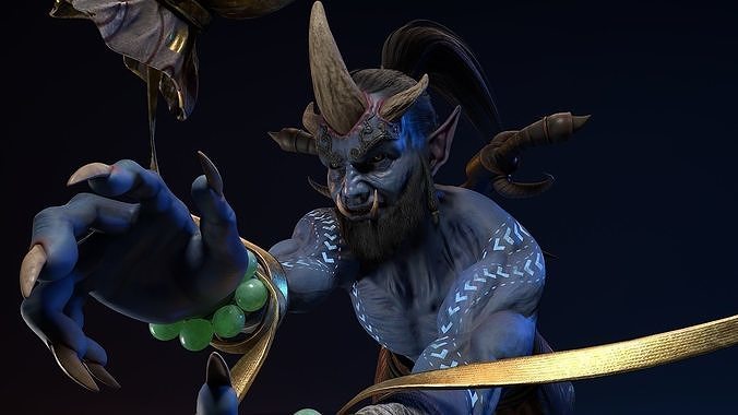 3D model Demon God Fujin 02 VR / AR / low-poly | CGTrader