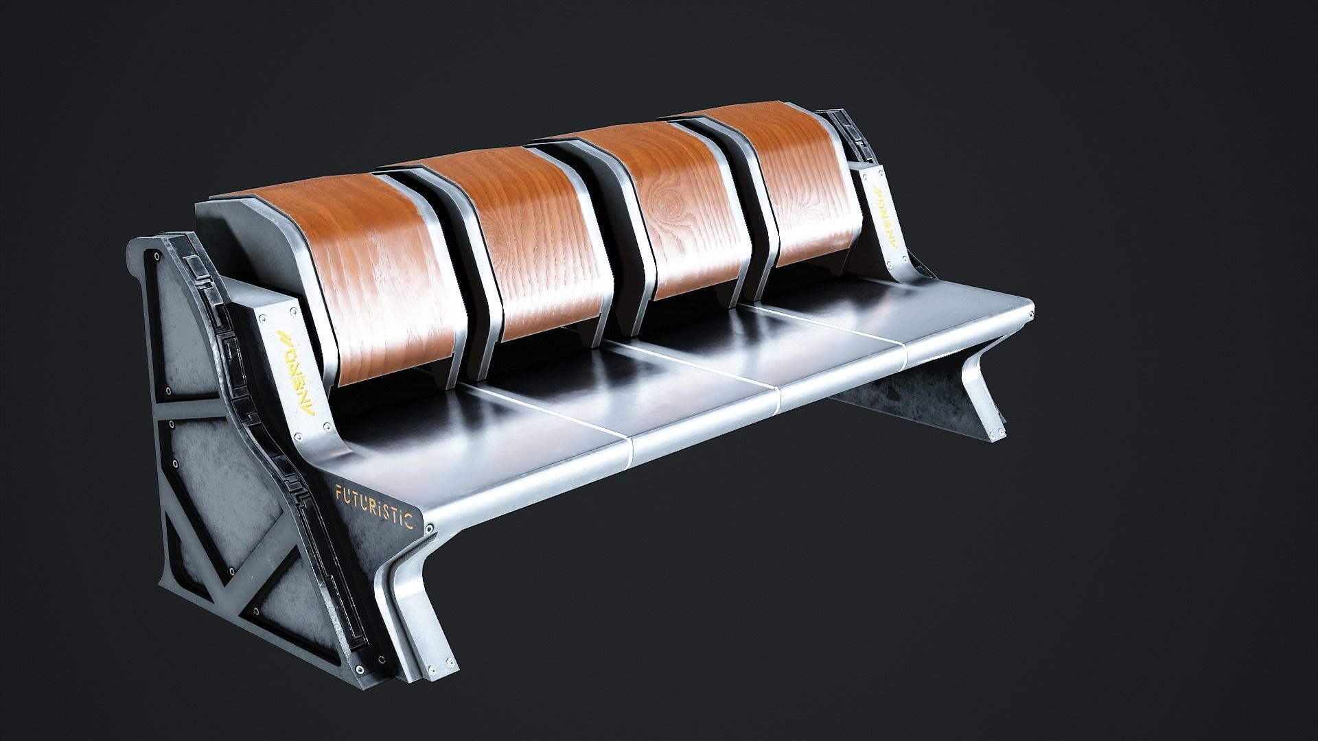 3D model 10 Sci-fi Bench Game Ready VR / AR / low-poly | CGTrader