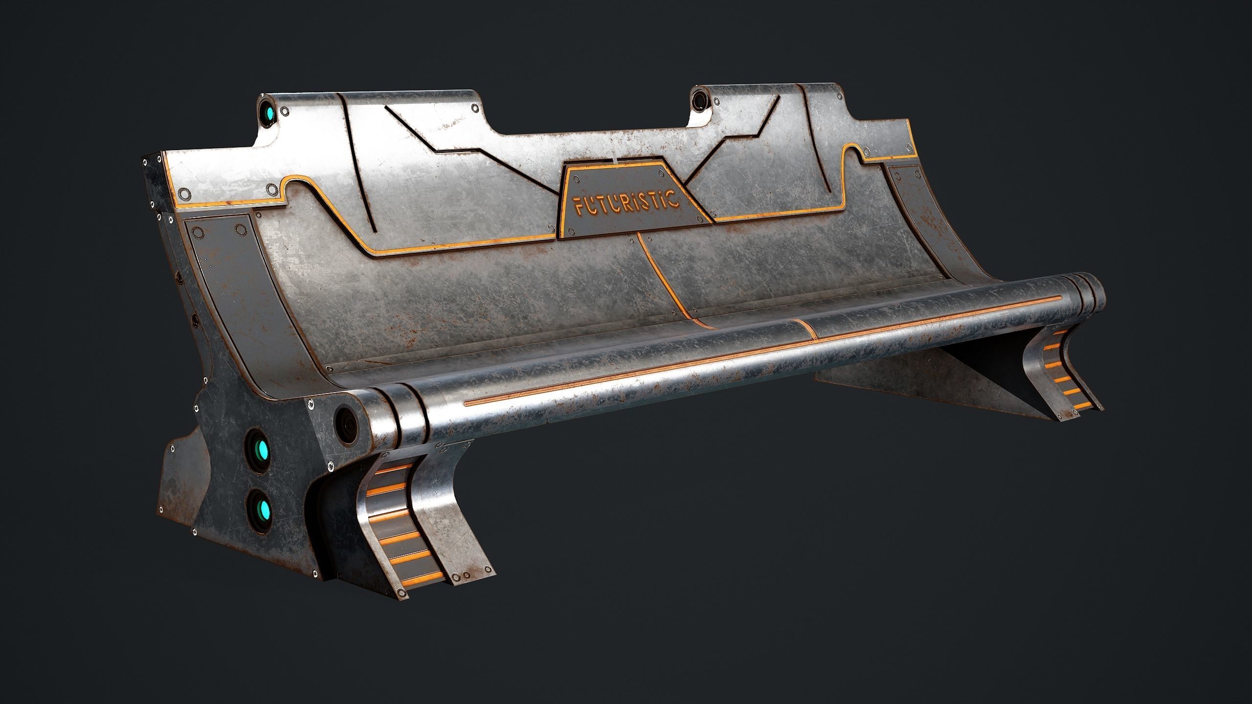 3D model 10 Sci-fi Bench Game Ready VR / AR / low-poly | CGTrader