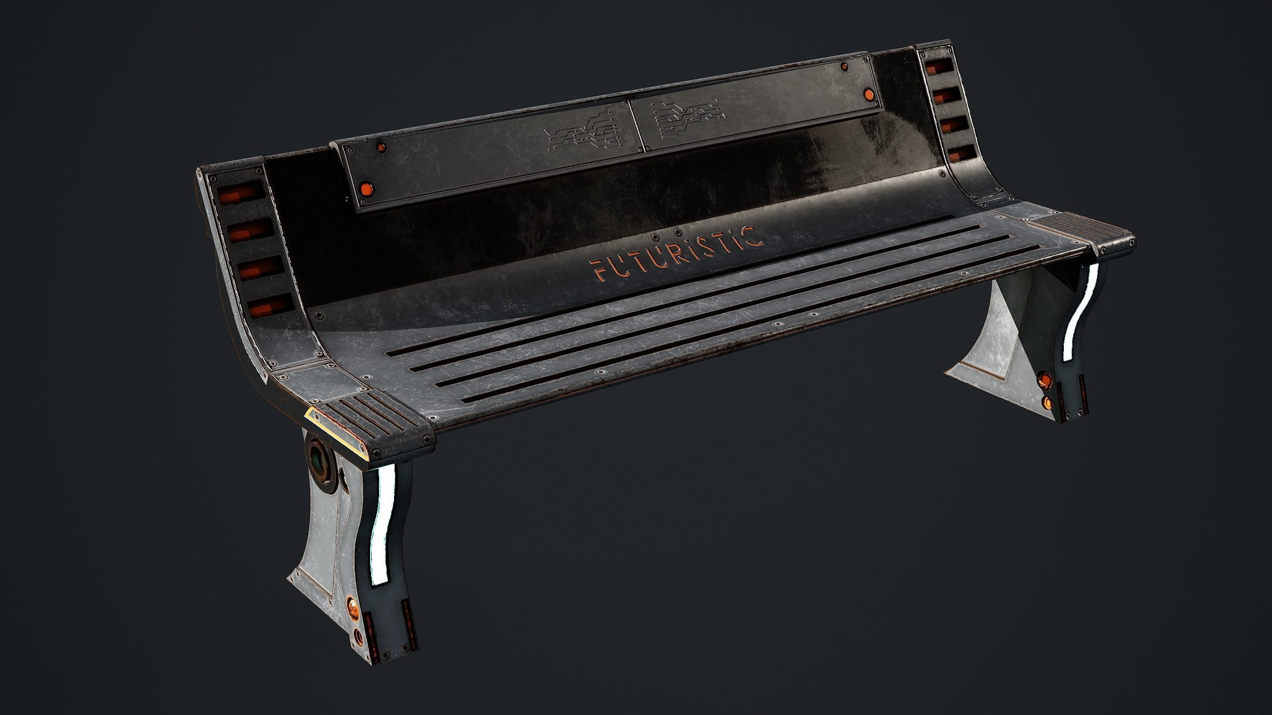 3D model 10 Sci-fi Bench Game Ready VR / AR / low-poly | CGTrader