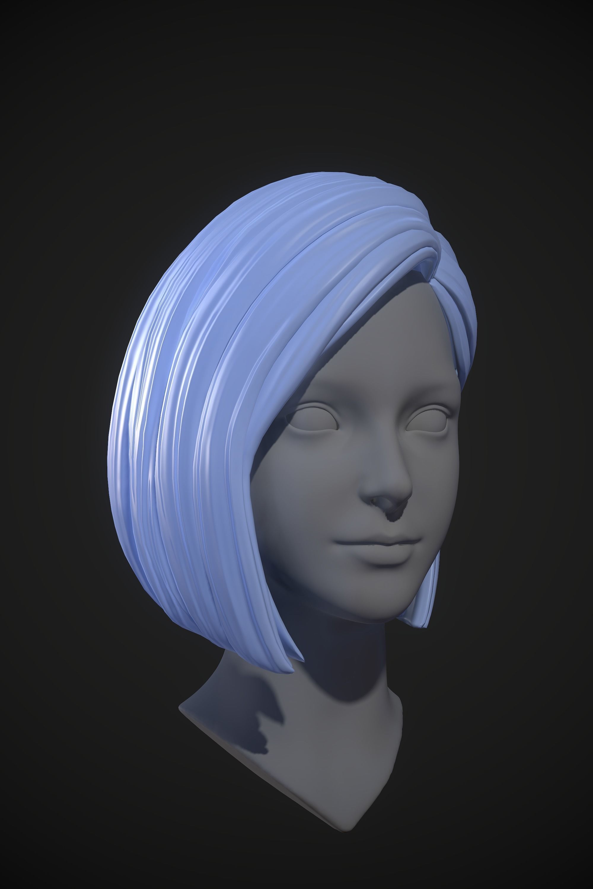 3d Model Hair04 Vr Ar Low Poly Cgtrader