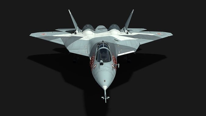 3D model Sukhoi Su-57 Felon with Cockpit VR / AR / low-poly | CGTrader