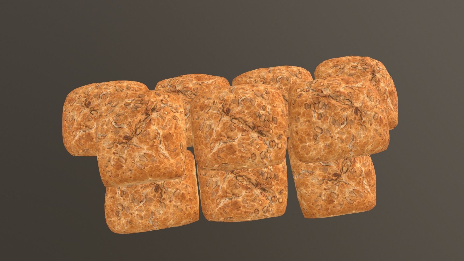 3D model Bread Roll AR VR PBR Lowpoly with game ready 3d Model VR / AR ...