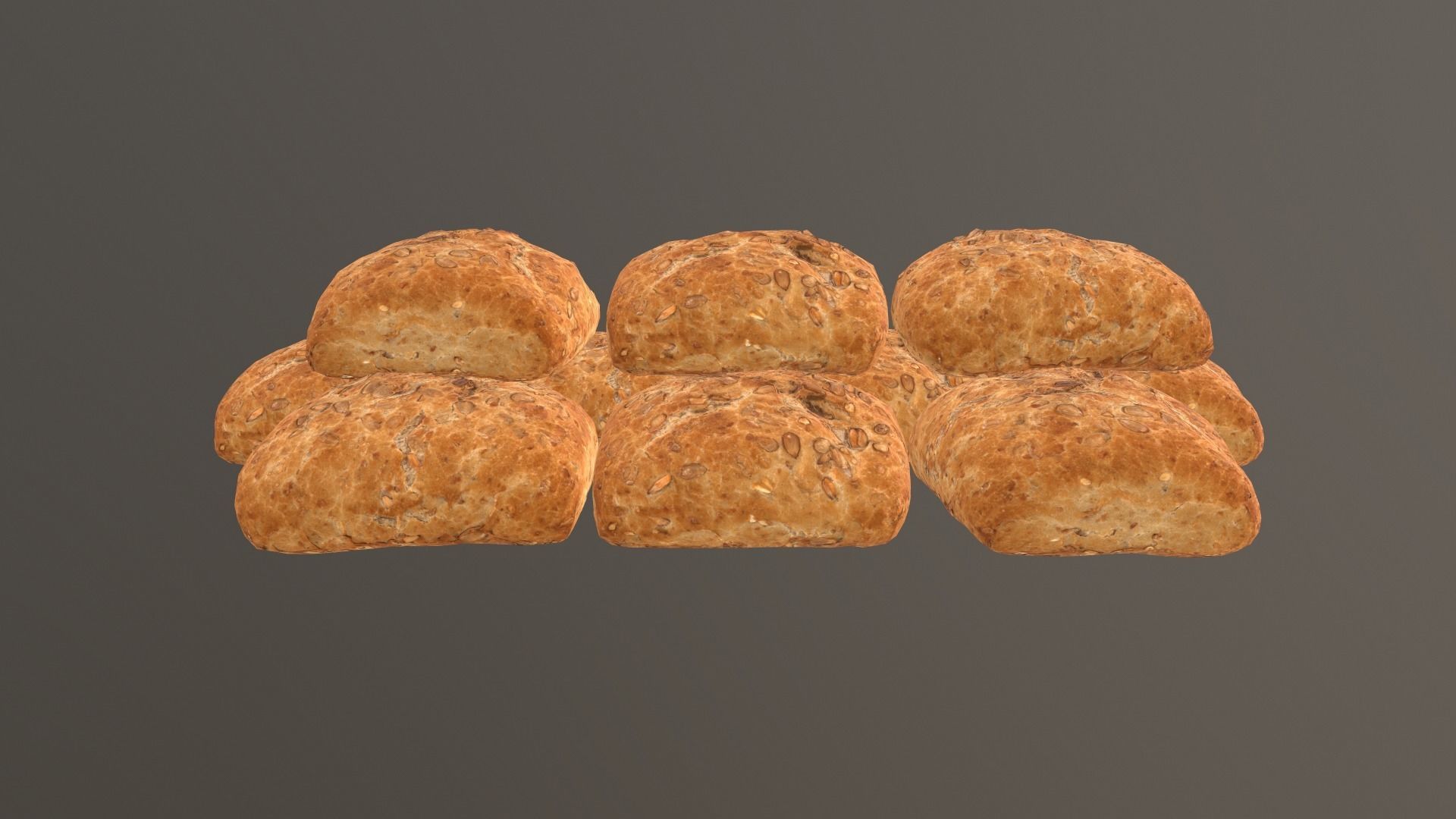 3D model Bread Roll AR VR PBR Lowpoly with game ready 3d Model VR / AR ...
