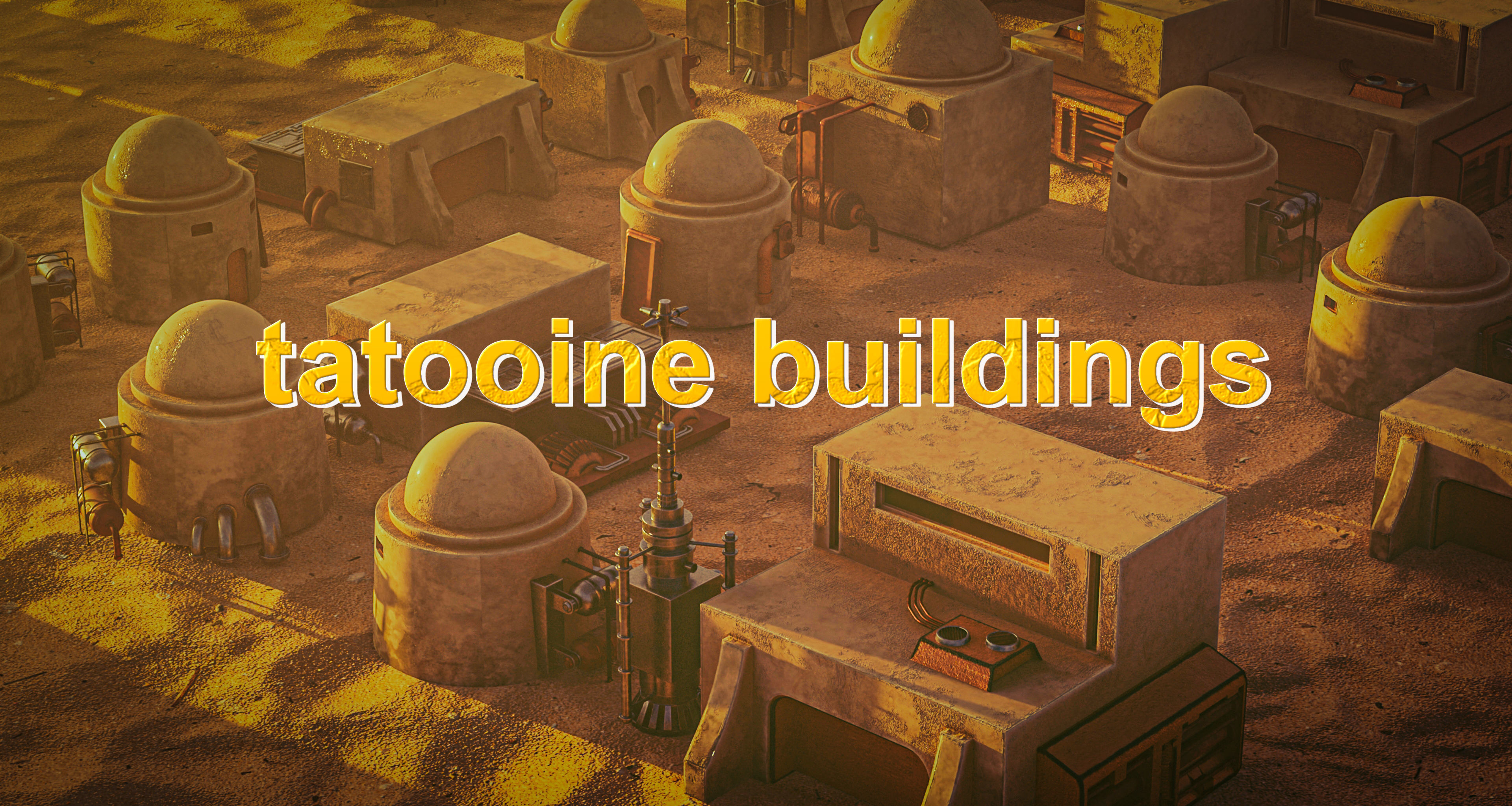 3D model star wars tatooine buildings VR / AR / low-poly | CGTrader