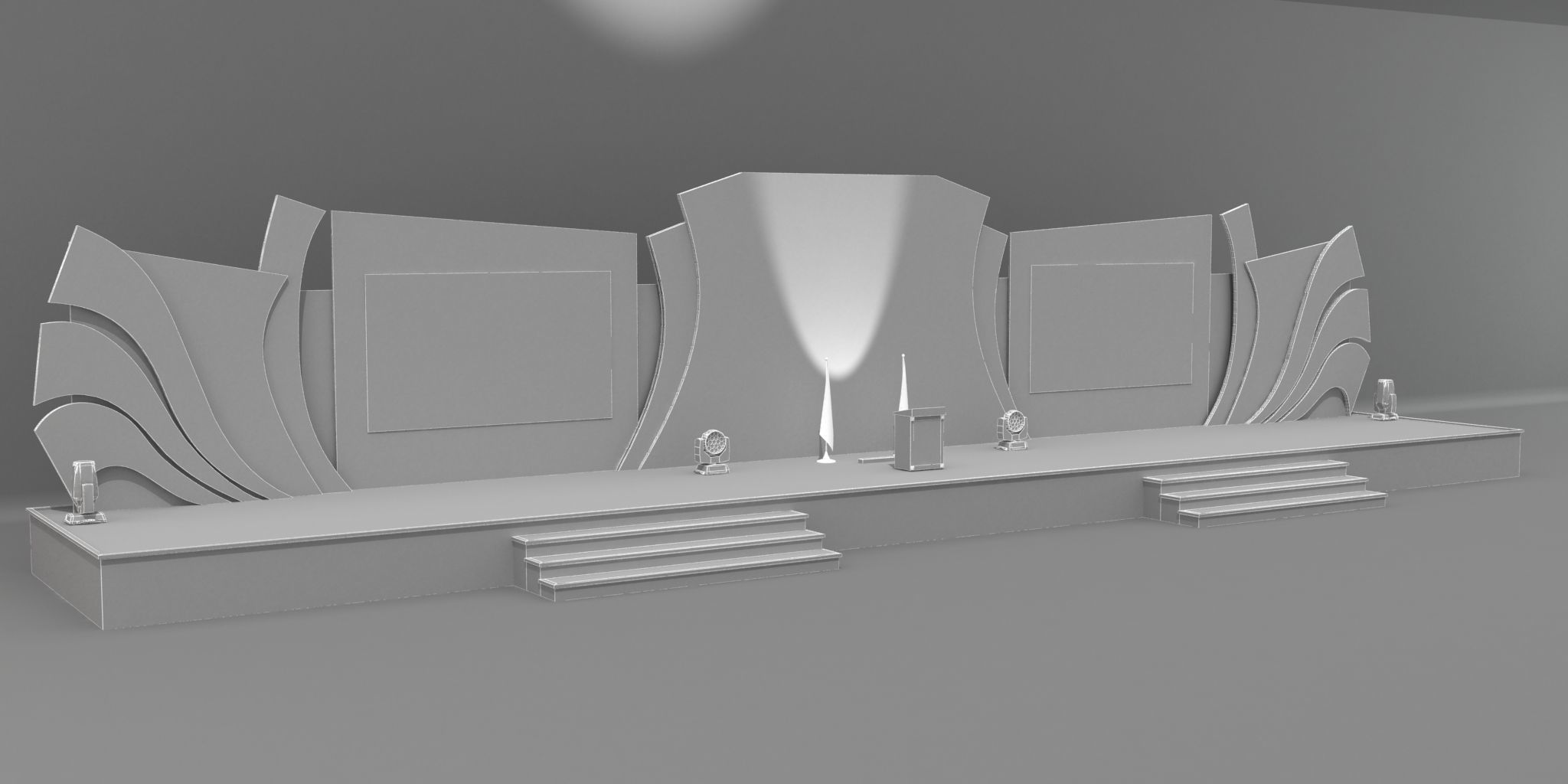 Stage Design 002 3D model | CGTrader