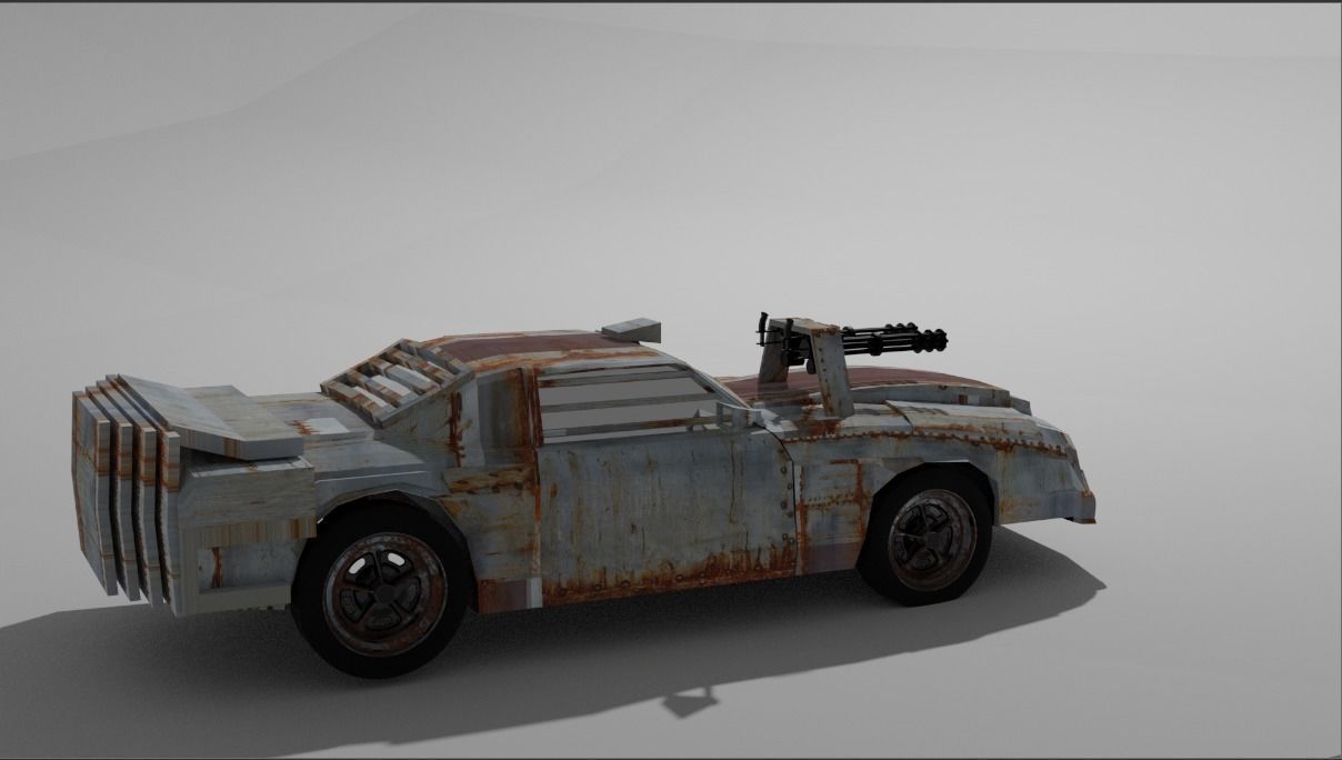 Death Race Car Rusty Model 3D model | CGTrader