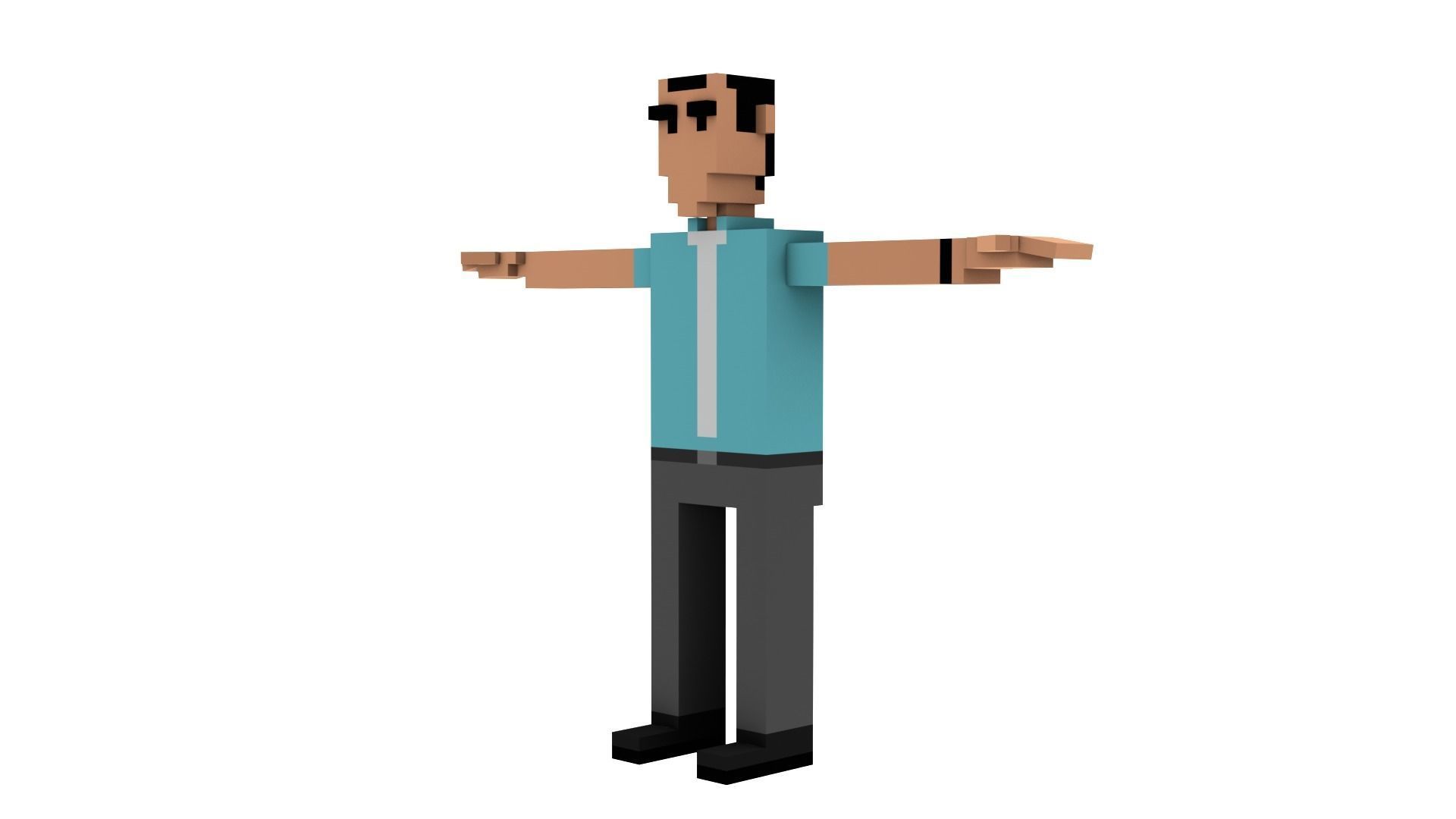 3D model OFFICE MAN VOXEL CHARACTER VR / AR / low-poly | CGTrader