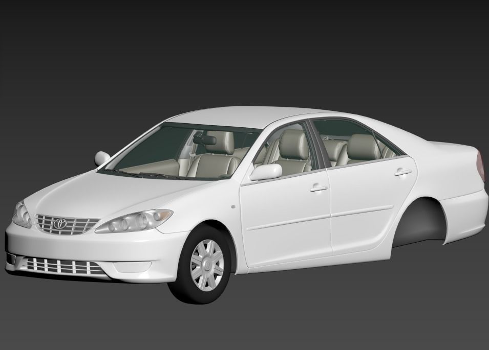 Toyota Camry 2003-2004 low poly and high poly 3D model | CGTrader