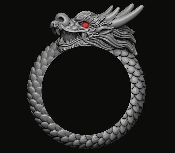Dragon Ring 3D model 3D printable | CGTrader