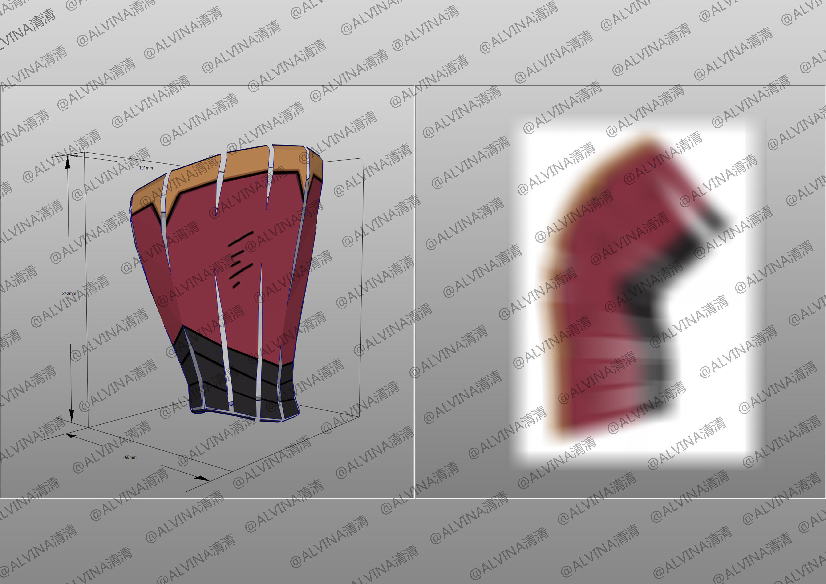 3D model The Seven Deadly Sins ban armor Pepakura Foam VR / AR / low ...