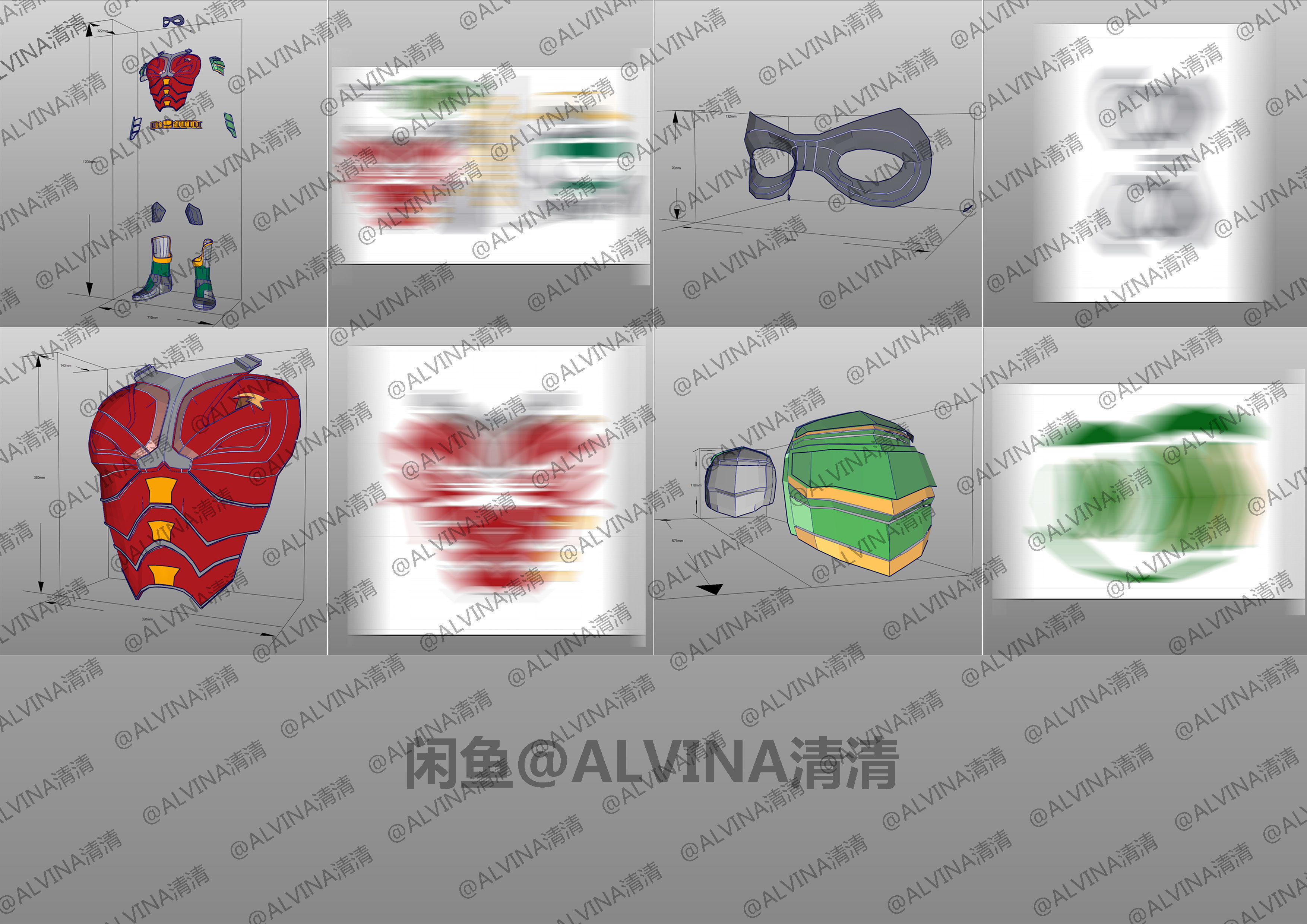 3D model Teen Titans Robin - Cosplay Pepakura Foam Full VR / AR / low ...