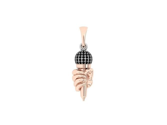 Lead Singer Microphone Pendant 3D model 3D printable | CGTrader
