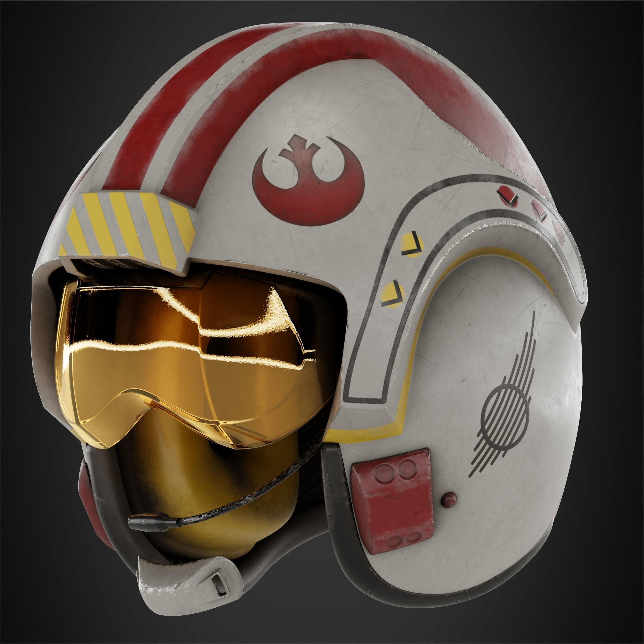Star Wars Rebel Flight Pilot Helmet for Cosplay 3D model 3D printable ...