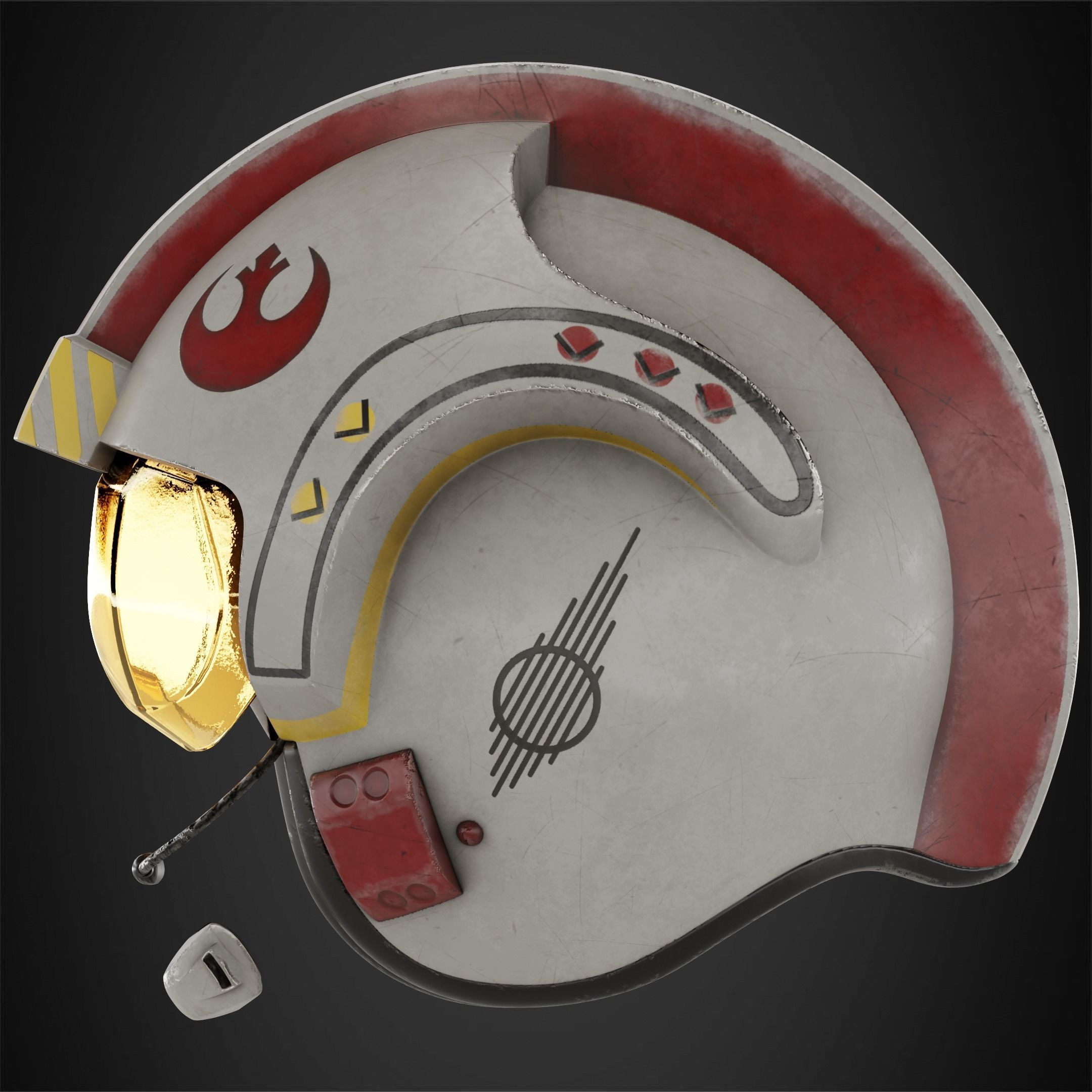 Star Wars Rebel Flight Pilot Helmet for Cosplay 3D model 3D printable ...