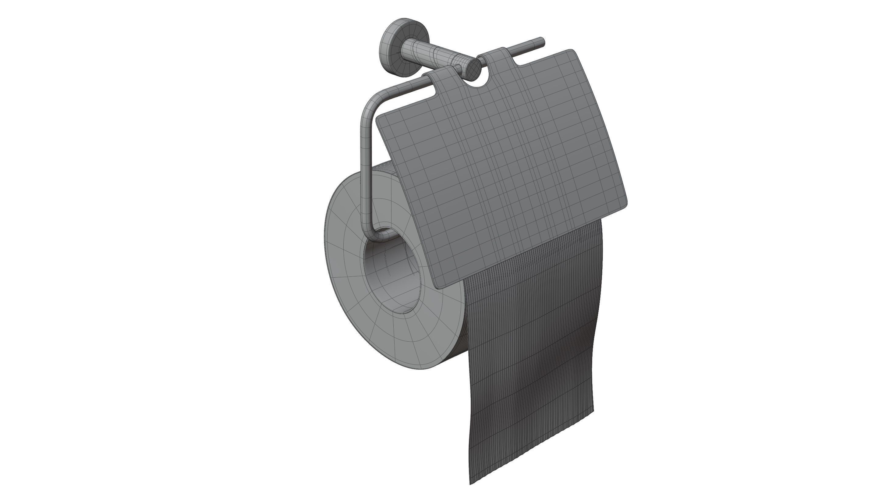 Toilet Paper with Holder 3D model | CGTrader