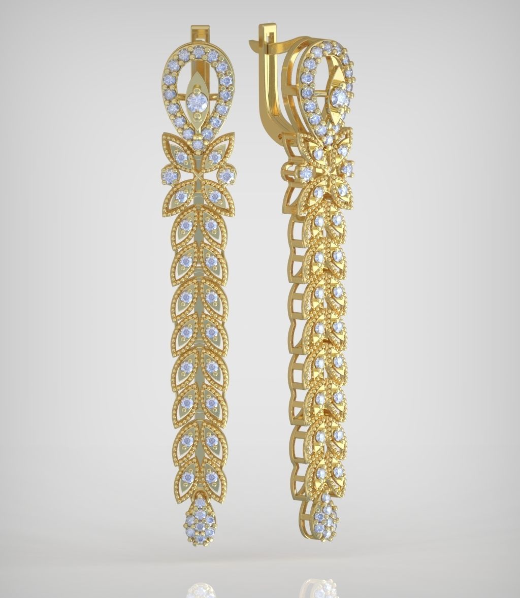 Earring model 0367 3D printable model 3D model 3D printable | CGTrader