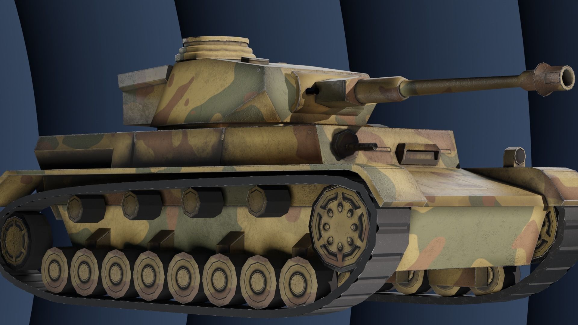 3D model Panzer 4 - PzKpfw IV - WW2 Tank Low poly 3D model VR / AR ...