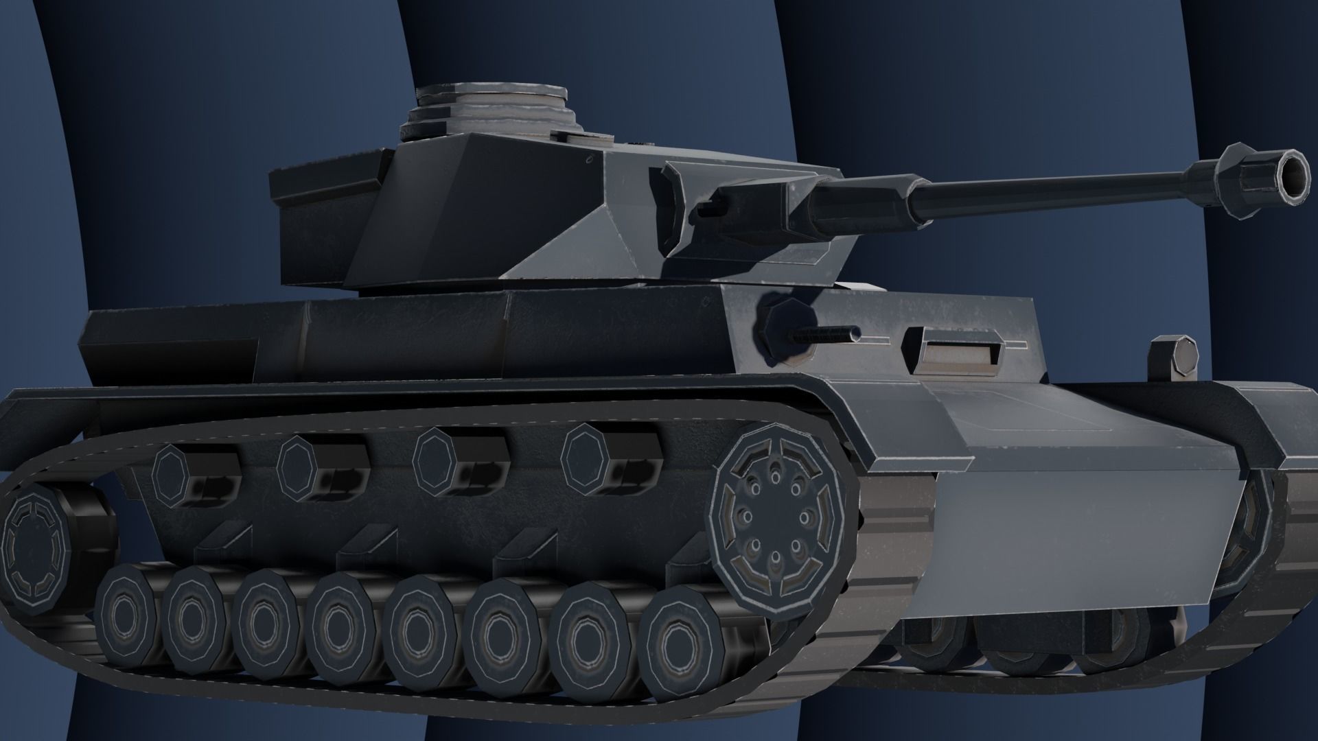 3D model Panzer 4 - PzKpfw IV - WW2 Tank Low poly 3D model VR / AR ...