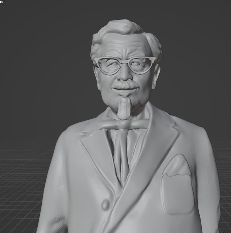 Colonel Sanders 3D model 3D printable | CGTrader