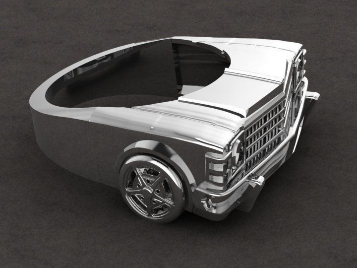 car ring 3D model 3D printable | CGTrader