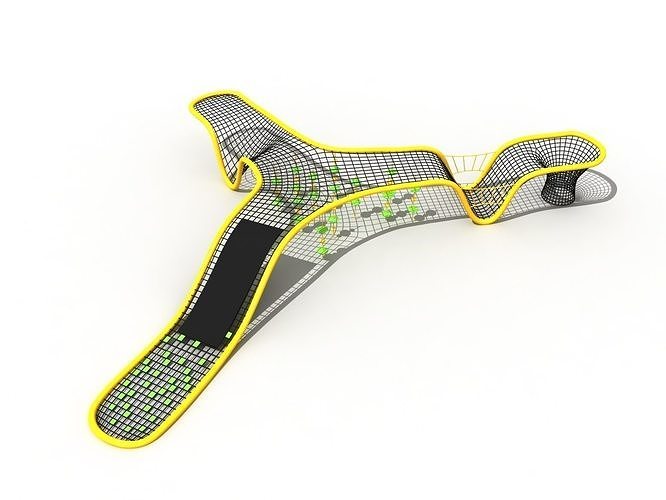 Rope net playground 3D model | CGTrader