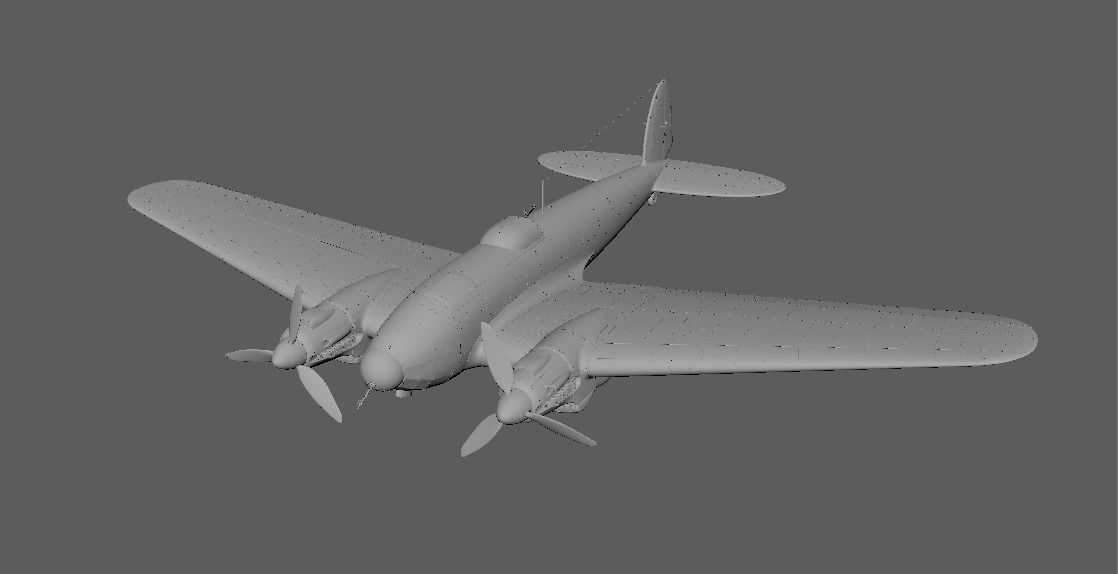 He-111 World War II air bomber 3D CG model 3D model animated | CGTrader