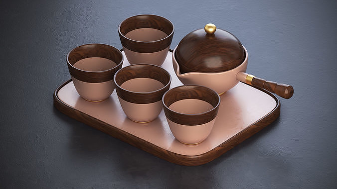 Tea set2 3D model | CGTrader