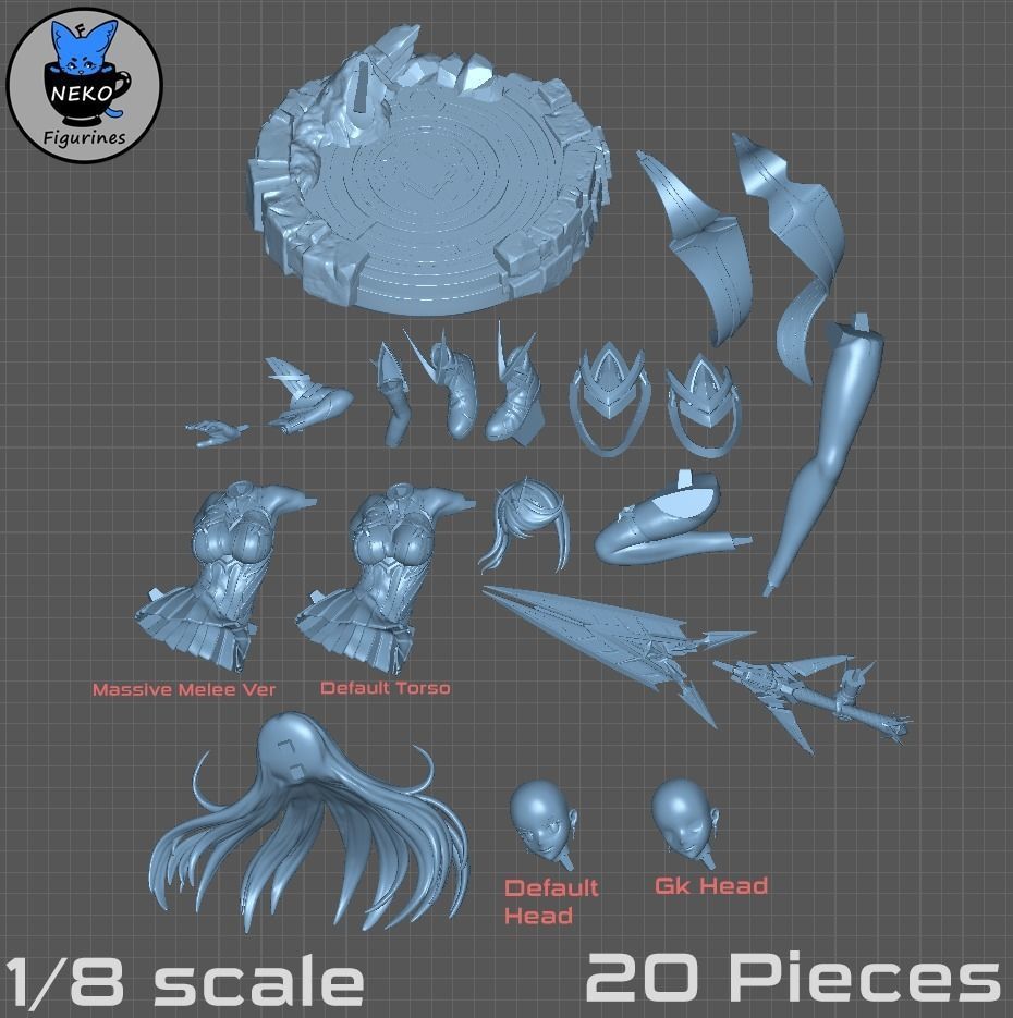 Mythra - Xenoblade 2 Chronicles Game Figurine STL 3D model 3D printable ...