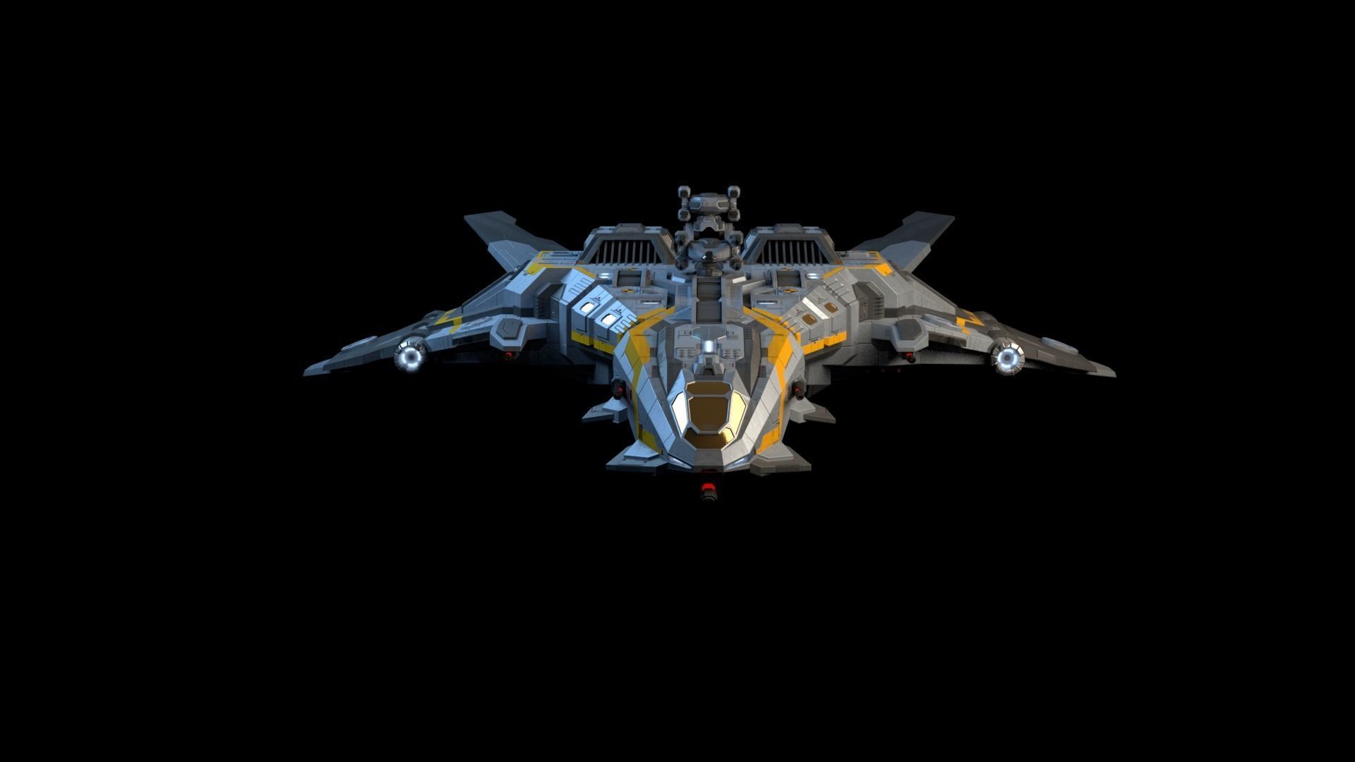 3D model Anca Lowpoly Animated Gunship VR / AR / low-poly | CGTrader