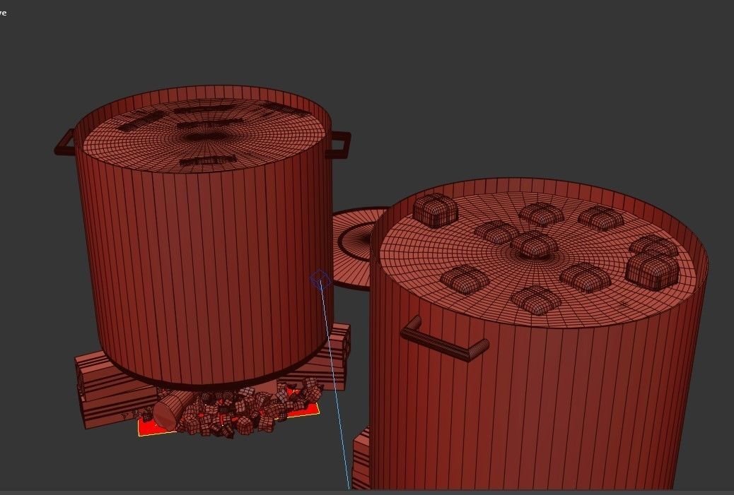Banh Chung Banh Tet cooking pots- Viet Nam Tet holiday 3D model | CGTrader