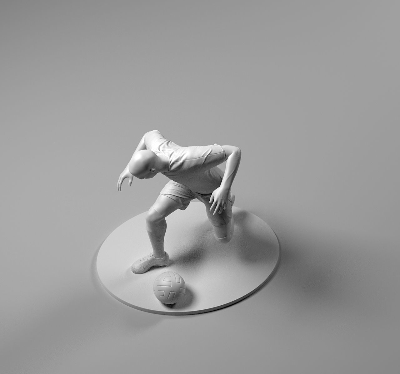 Footballer 04 RiseUp 01 Stl 3D model 3D printable | CGTrader