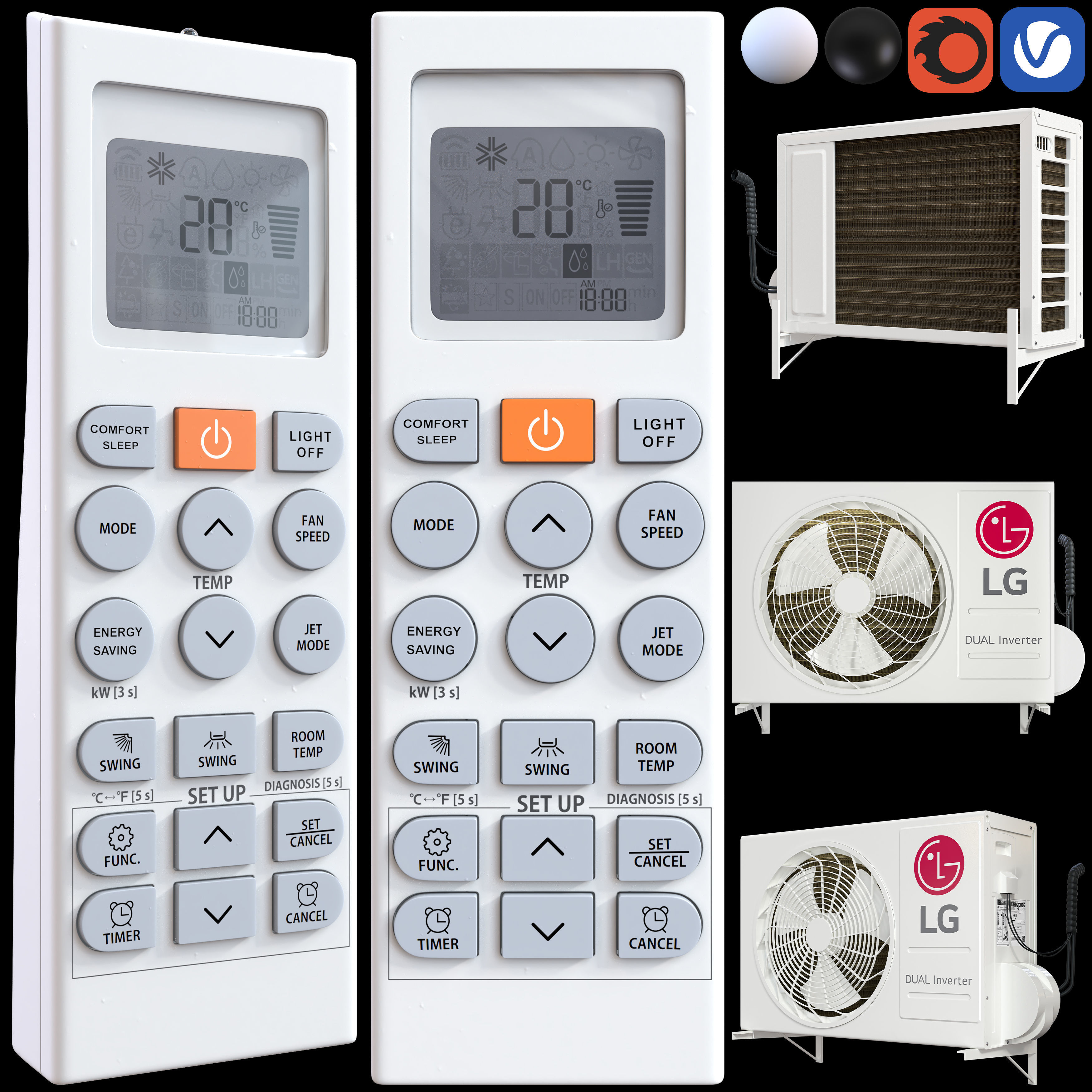 3D model lg air conditioners VR / AR / low-poly | CGTrader