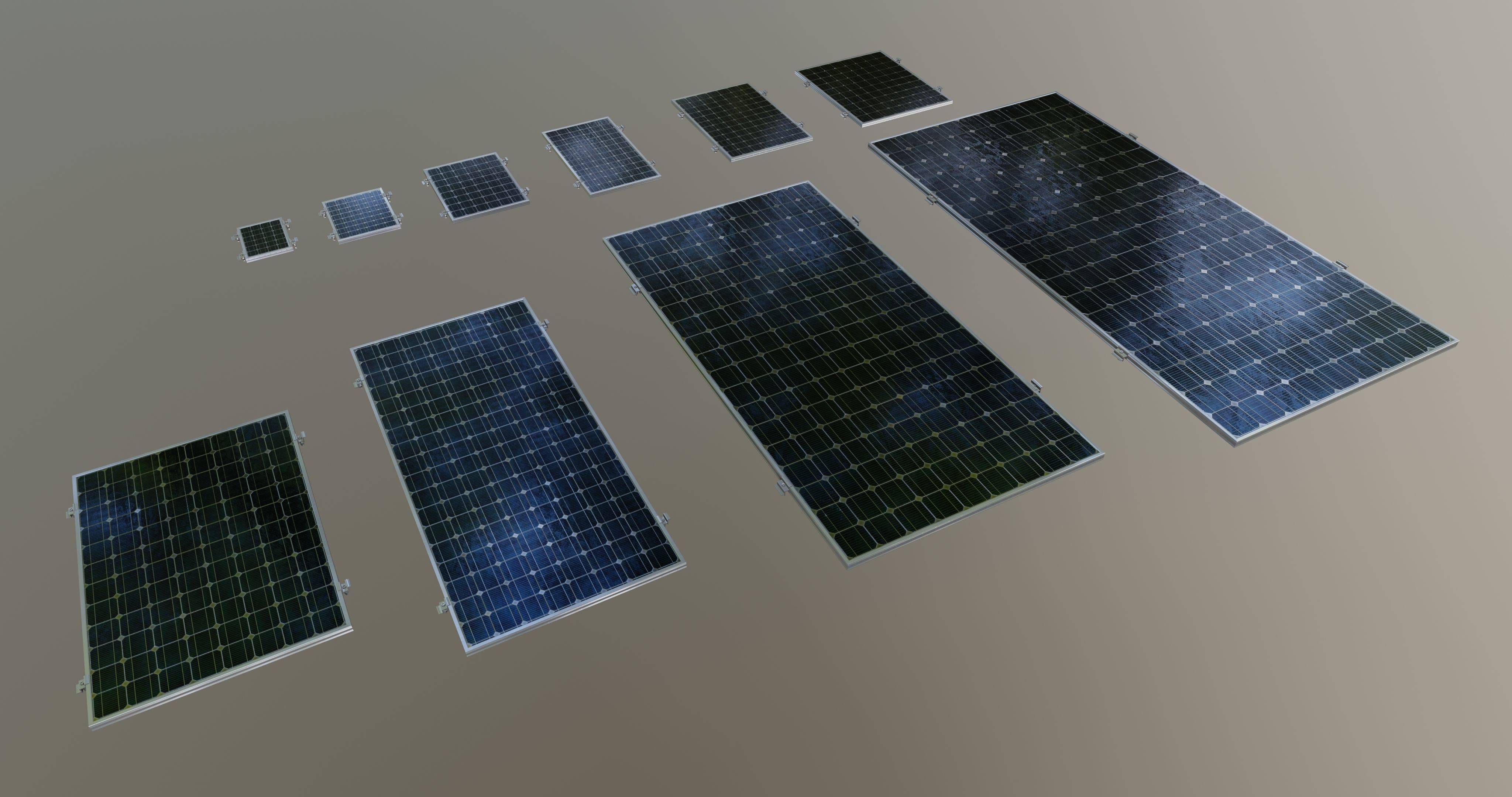 All Dimensions Solar Panel 3D model | CGTrader