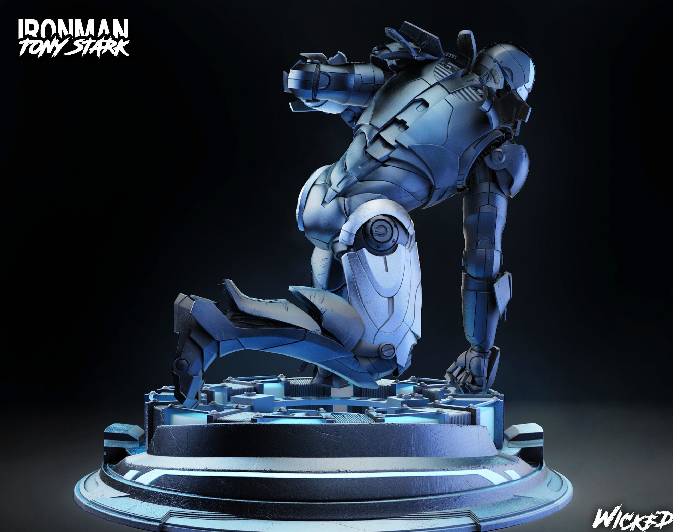 Wicked Marvel Iron Man 2023 Bust ready for 3d printing 3D model 3D printable | CGTrader