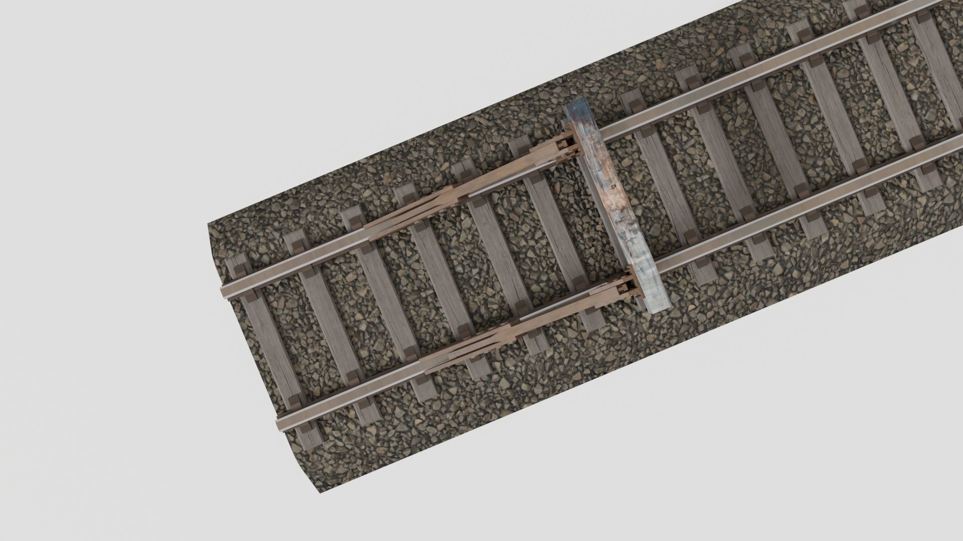 3D model Wornrailway buffer VR / AR / low-poly | CGTrader