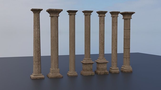 3D model Stone Pillars VR / AR / low-poly | CGTrader