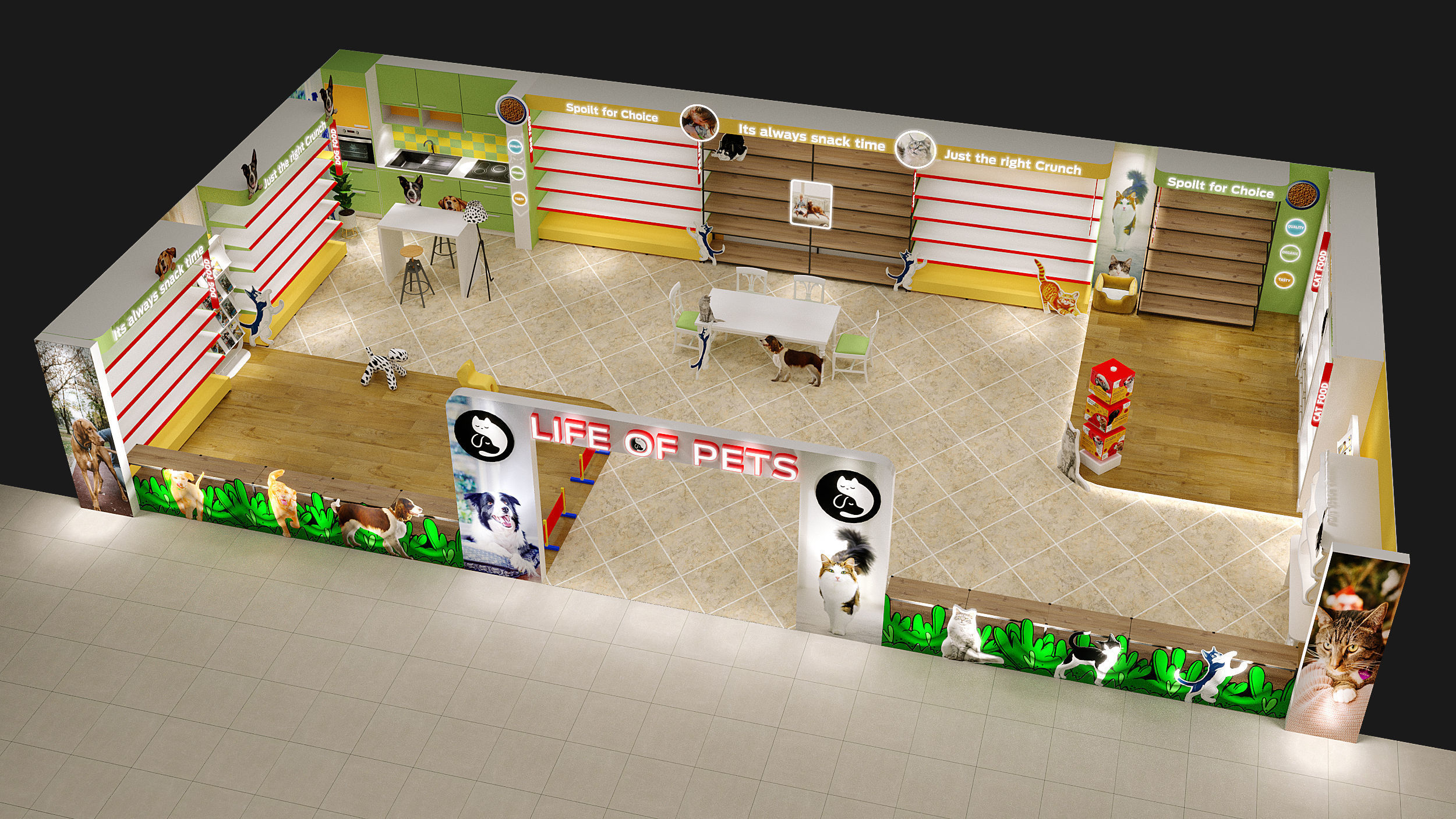 The Pet Park Exhibition display 3D model | CGTrader