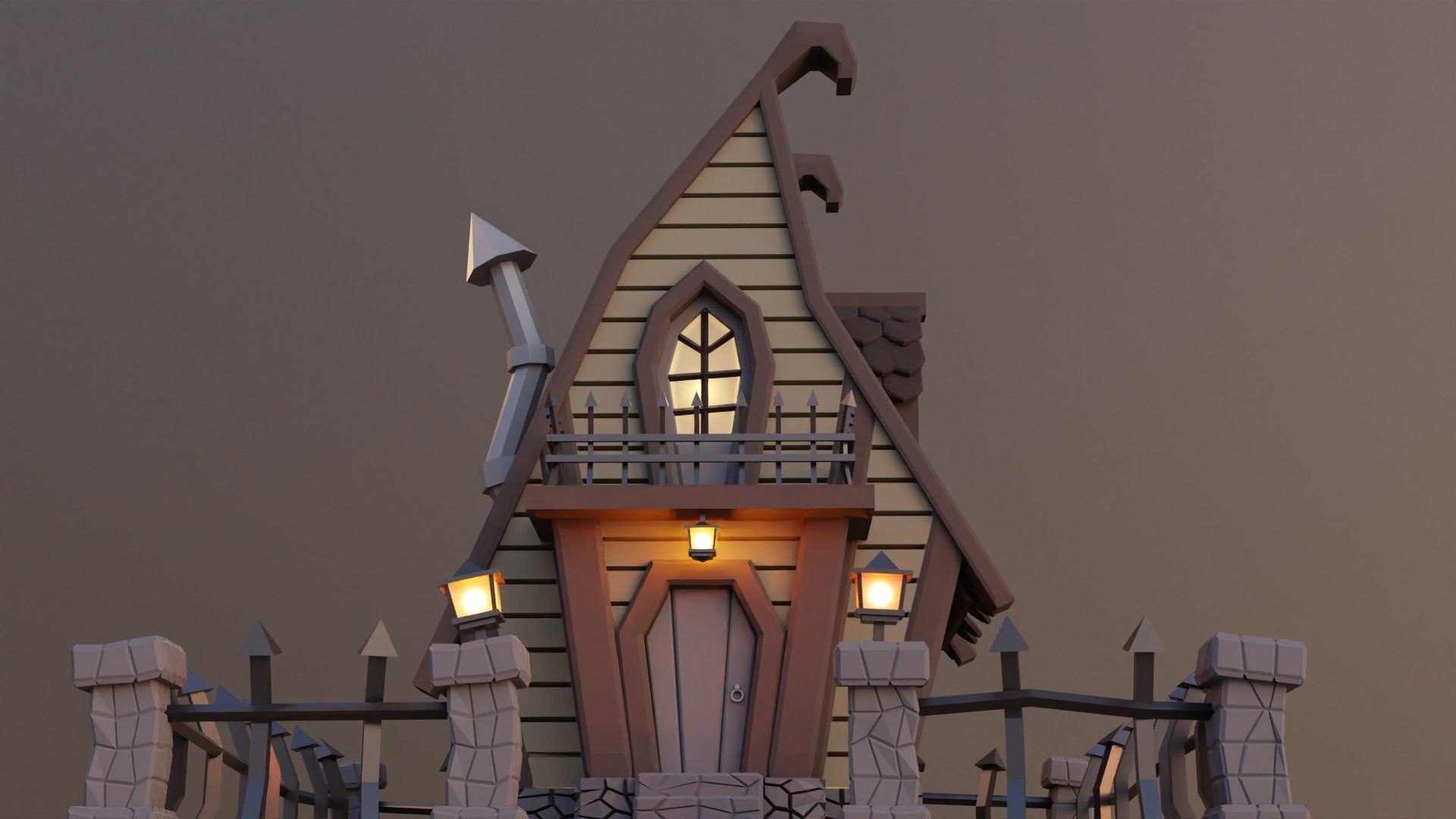 3D model Witch House VR / AR / low-poly | CGTrader