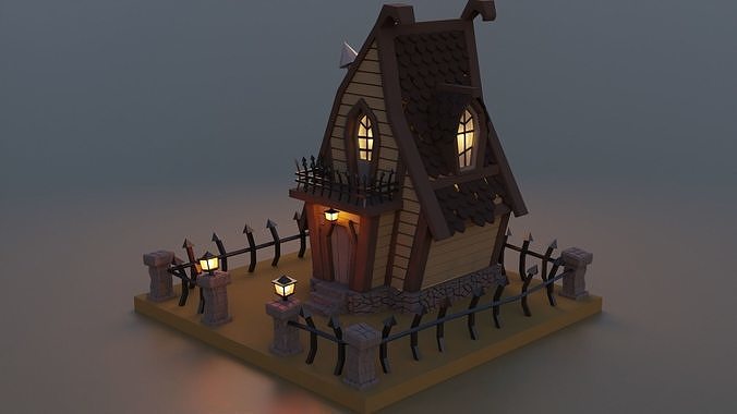 3D model Witch House VR / AR / low-poly | CGTrader