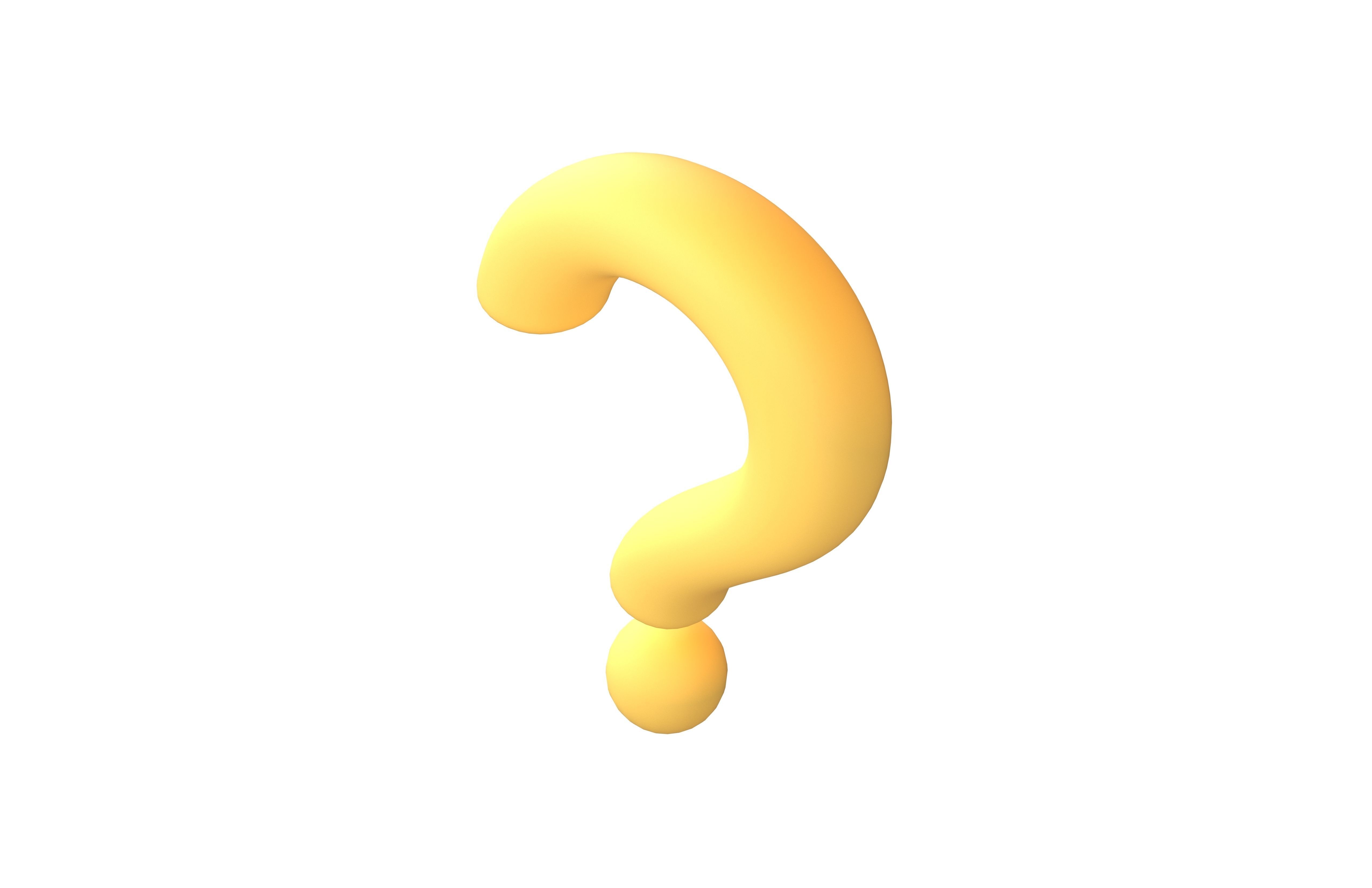 3D model Question Mark Symbol V1 003 VR / AR / low-poly | CGTrader